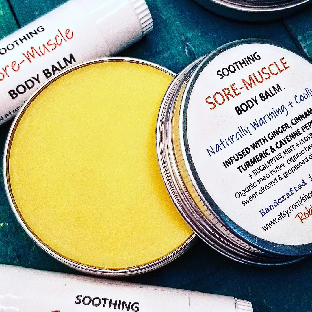 SOOTHING Sore-Muscle Body Balm | Cayenne + Ginger + Turmeric | Natural ...